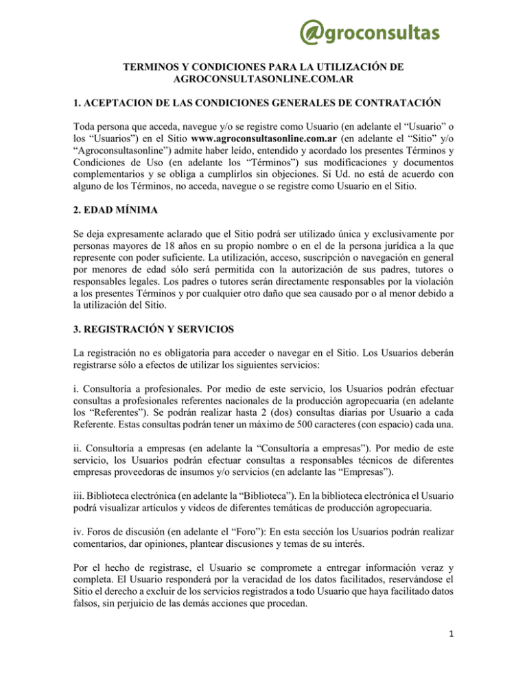 T rminos y condiciones de uso