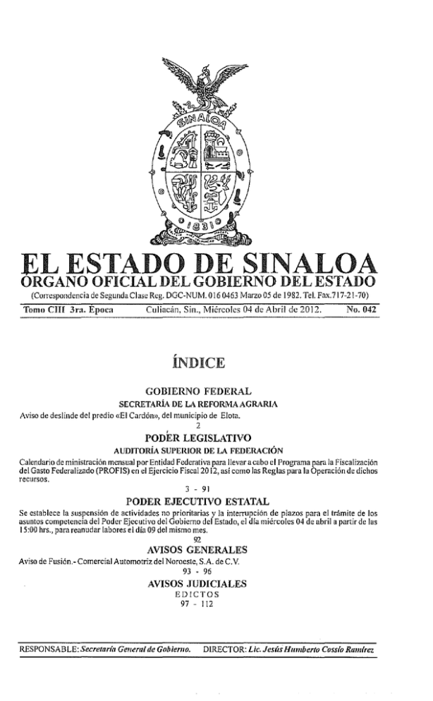 Acuerdo por el que se publican las Reglas de Operación del Programa para la Fiscalización del ...