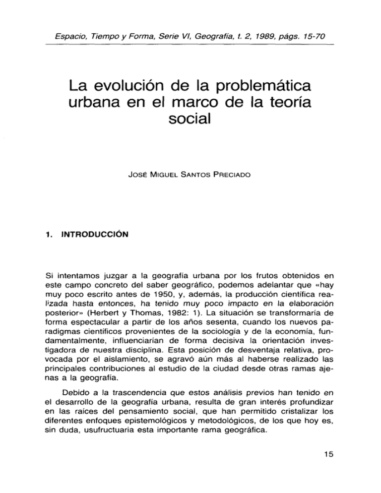 La evolución de la problemática social