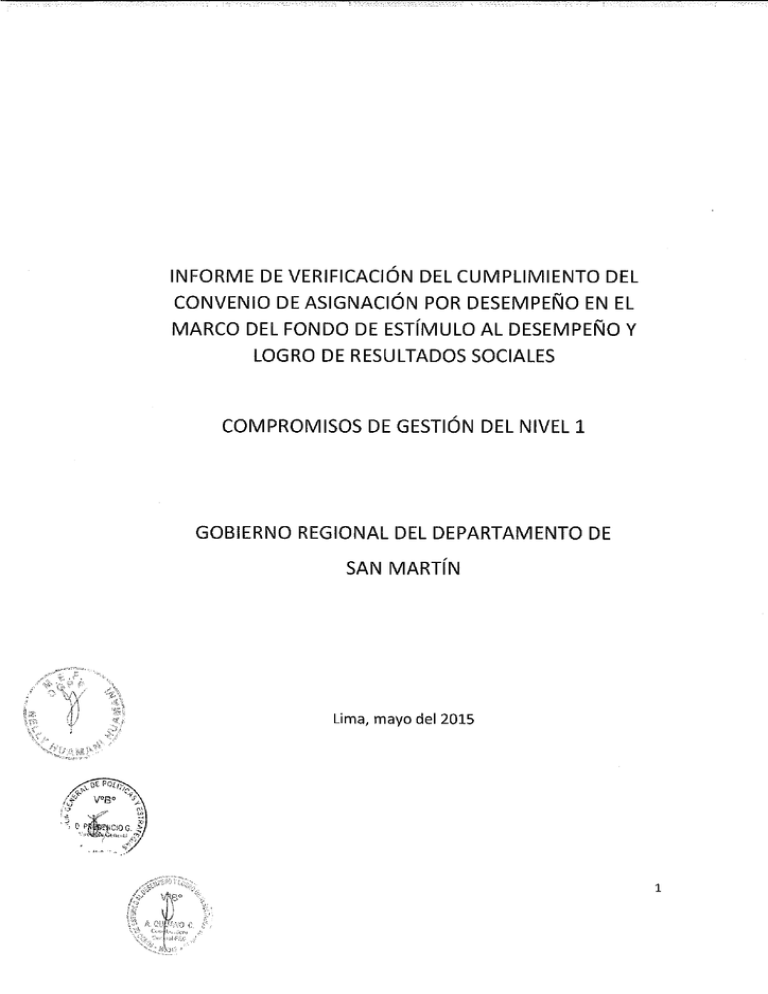 INFORME DE VERIFICACIÓN DEL CUMPLIMIENTO DEL