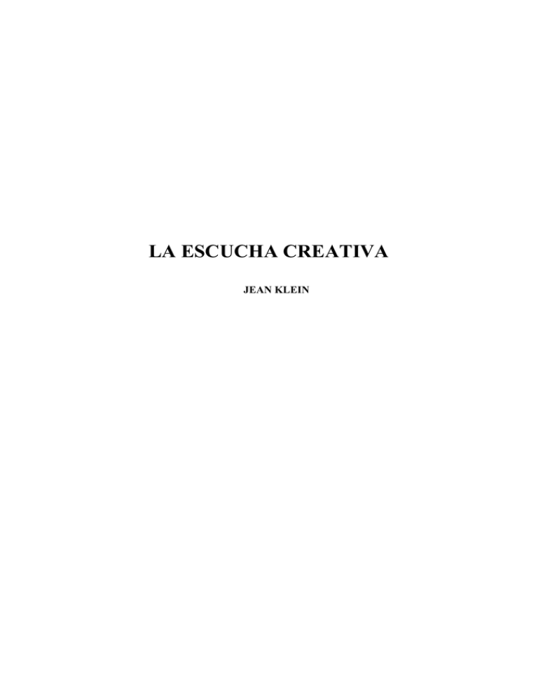 La escucha creativa