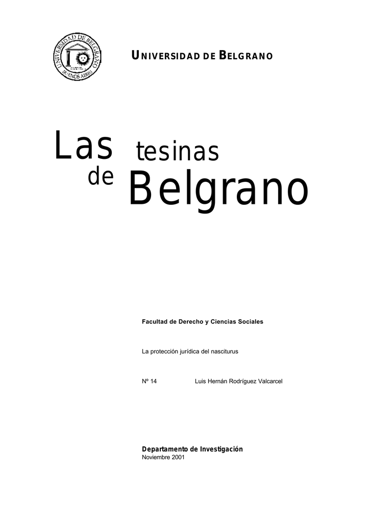 La protección jurídica del Nasciturus.