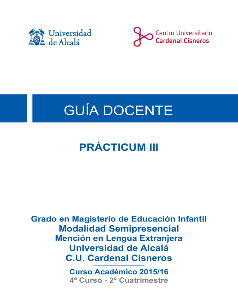 PRÁCTICUM III ESPECÍFICO DE LA MENCIÓN (520023)