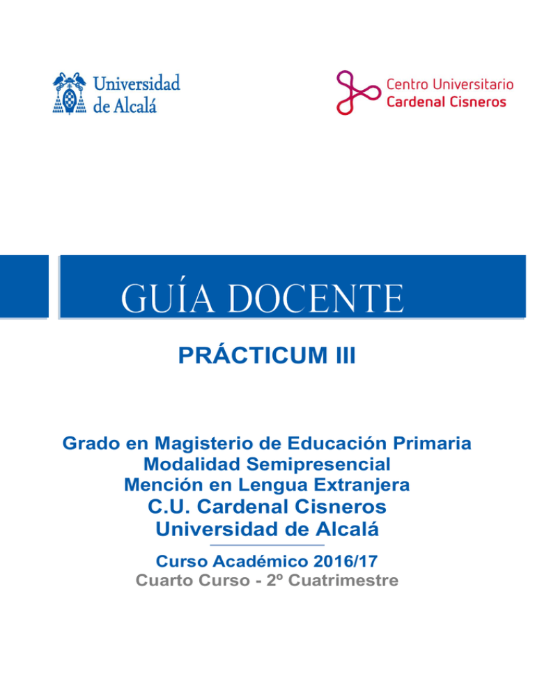 PRÁCTICUM III ESPECÍFICO DE LA MENCIÓN (520023)