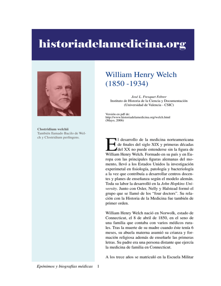 E historiadelamedicina.org William Henry Welch