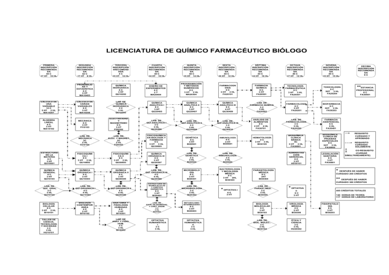 Mapa curricular QFB 2008