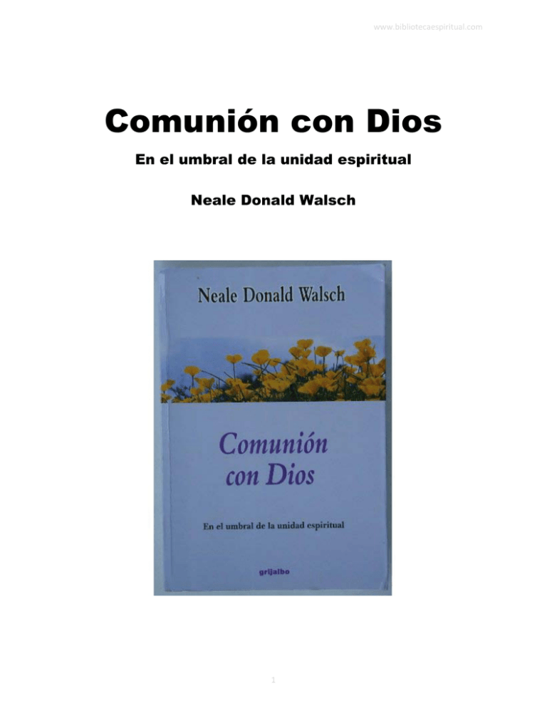 COMUNION CON DIOS