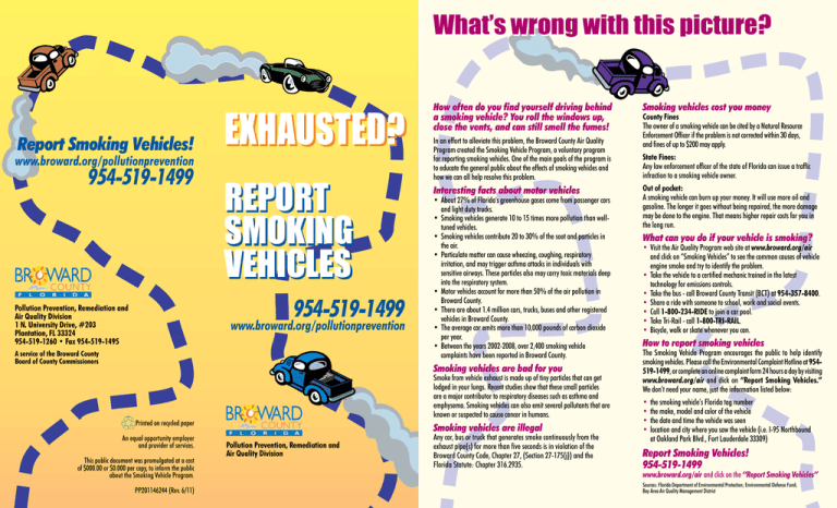 Report Smoking Vehicles Brochure (PDF)