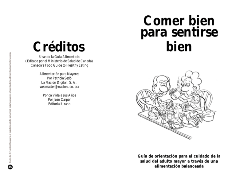 Alimentacion Balanceada Del Anciano