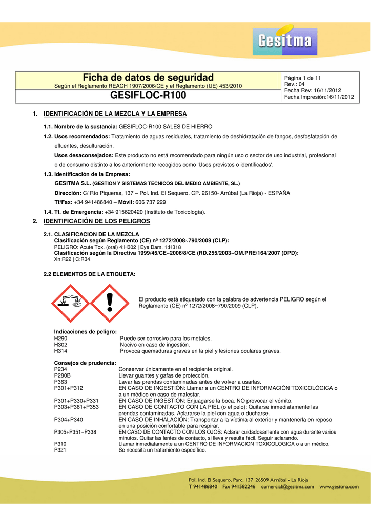 CLORURO FERROSO (GESIFLOC R-100)