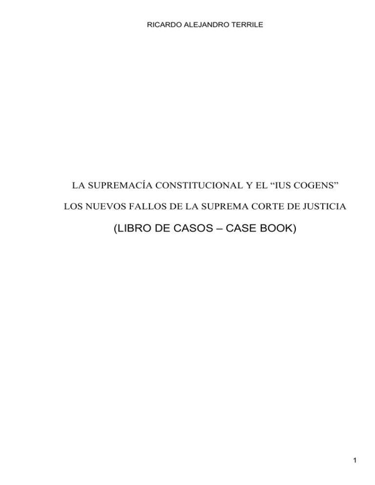 (LIBRO DE CASOS – CASE BOOK)