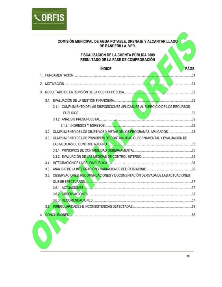 Comisi n Municipal de Agua y Saneamiento de Banderilla, Ver.