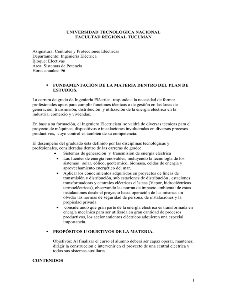 Centrales y Protecciones El ctricas