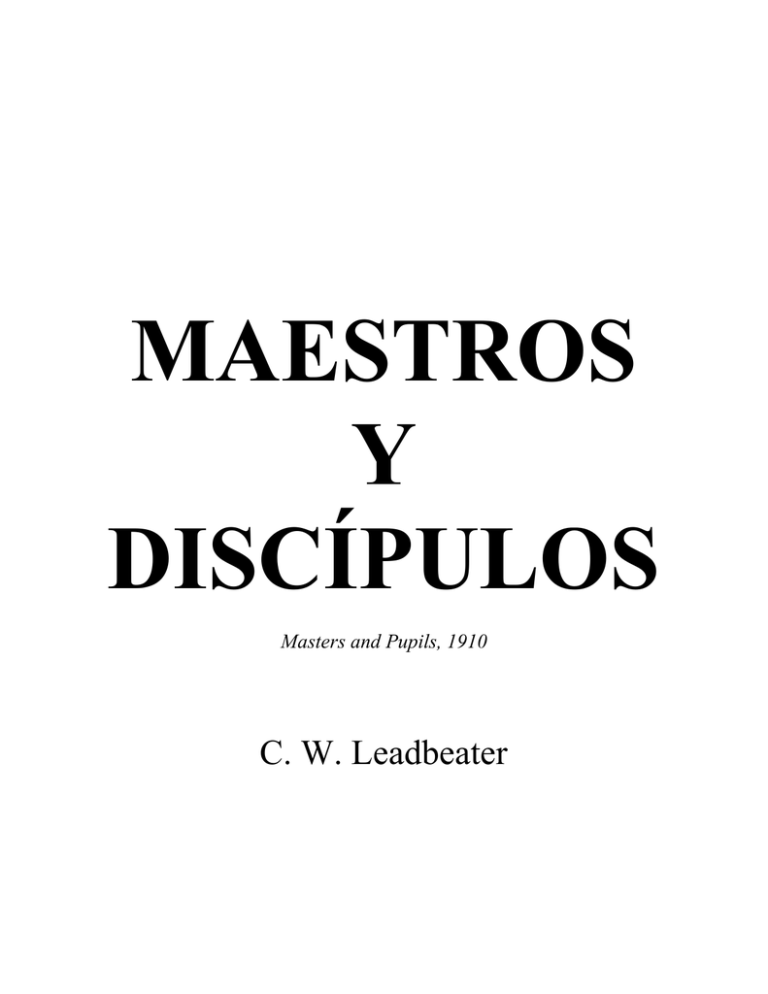Maestros y Discípulos