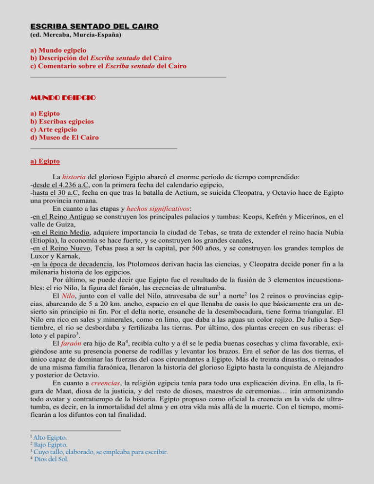 ESCRIBA SENTADO DEL CAIRO ...