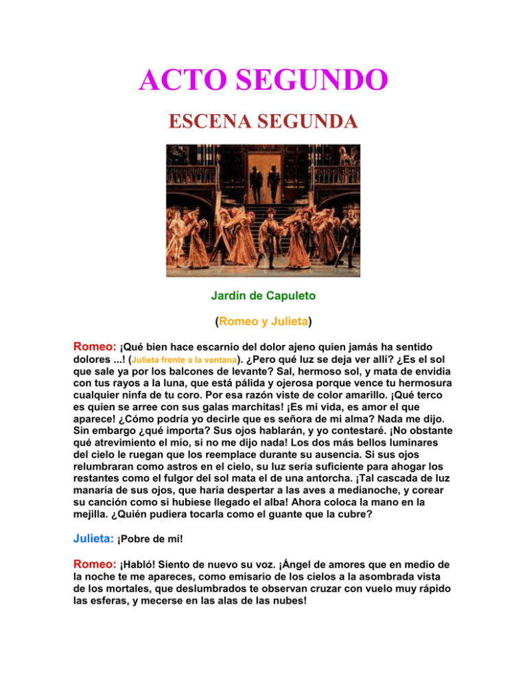 acto segundo y acto v