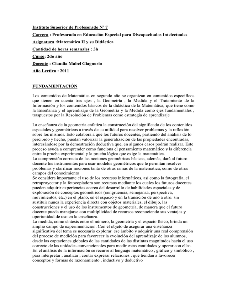 Instituto Superior De Profesorado Nº 7