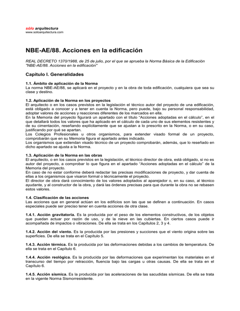Acciones en la edificación