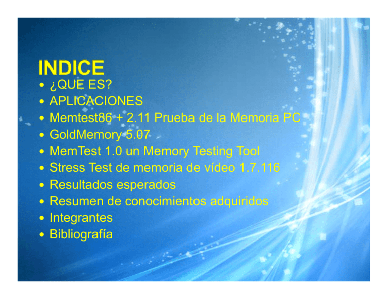 PRESENTACION RAM MEMORY TESTING TOOLS2