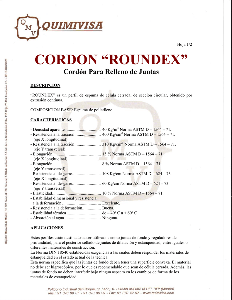 CORDON ROUNDEX (PDF)