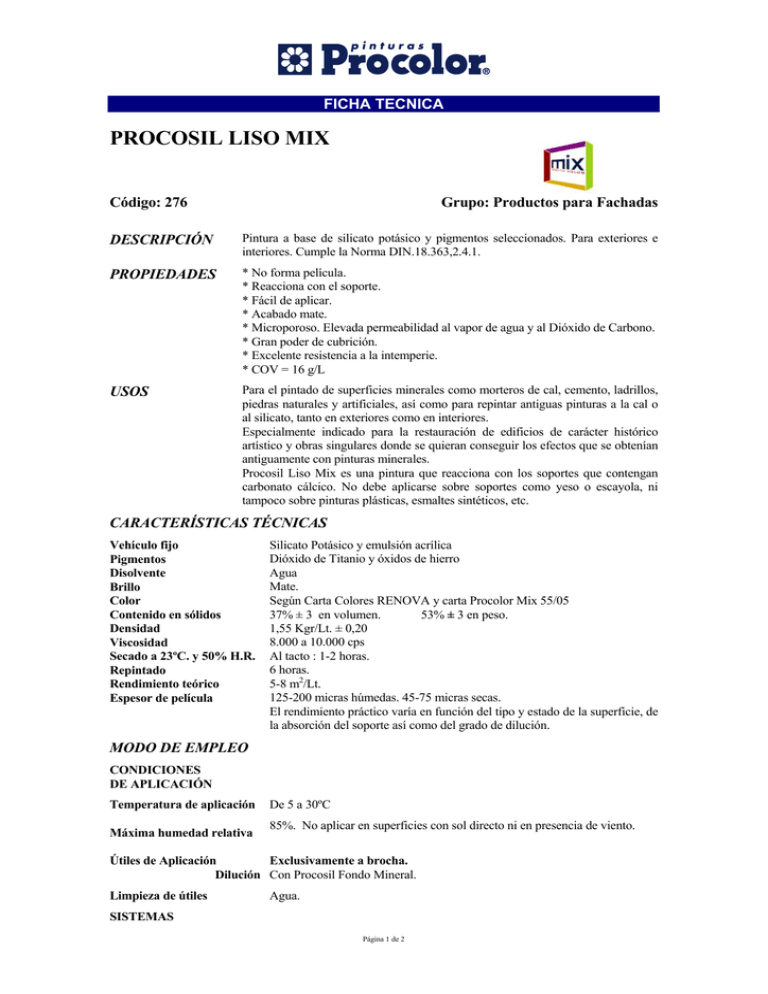 276 Procosil Liso Mix (PDF)