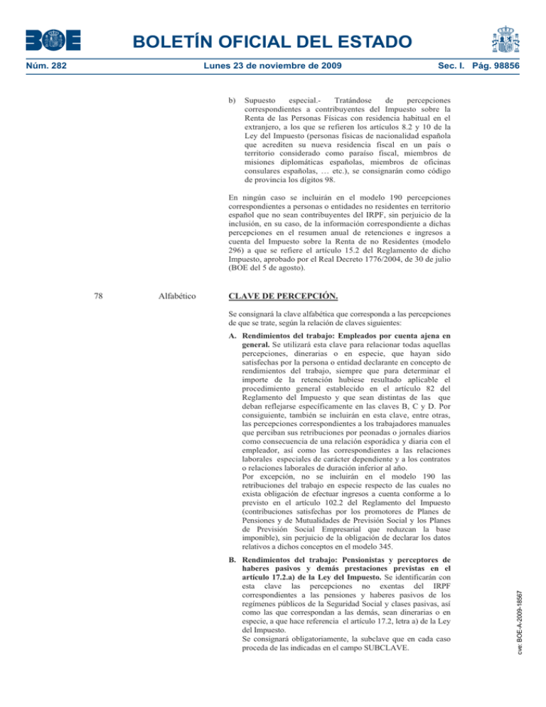 Claves Y Subclaves Modelo 190 at Tim Long blog