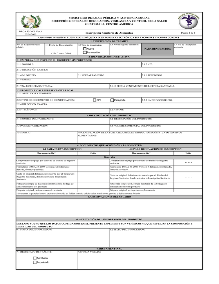 4. DRCA 33-2009 (Versión 3)