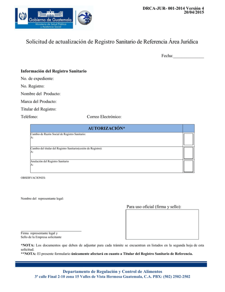 6. DRCA-JUR-001 (Versión 4)