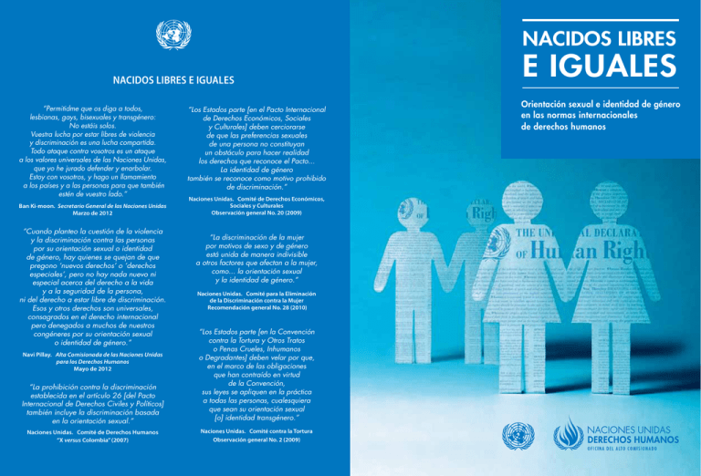 Booklet Born Free And Equal In Spanish PDF 