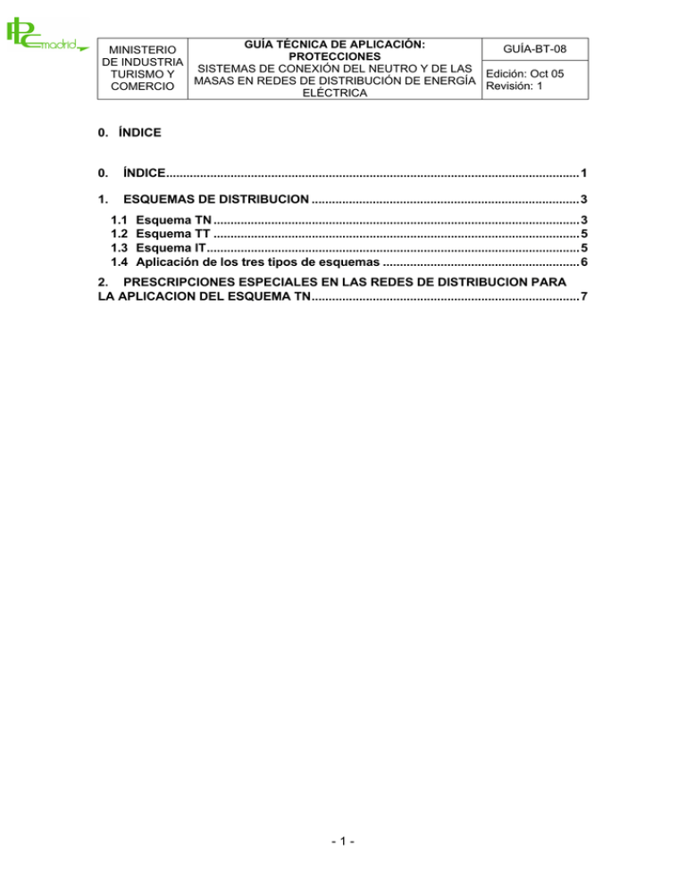 GUIA-BT-08. Esquemas de distribución.