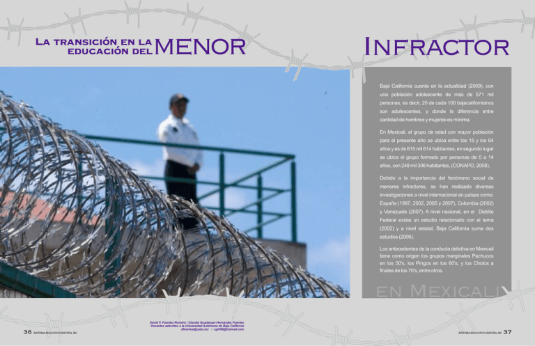 menor Infractor La transición en la educación del