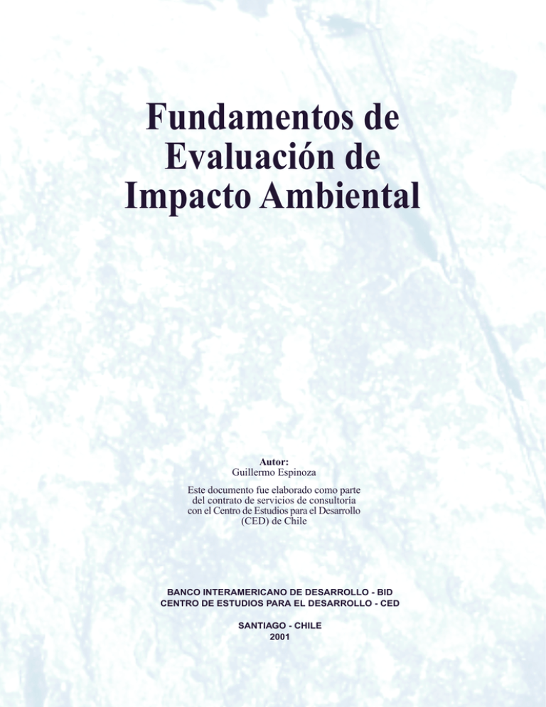 Fundamentos de Evaluación de Impacto Ambiental