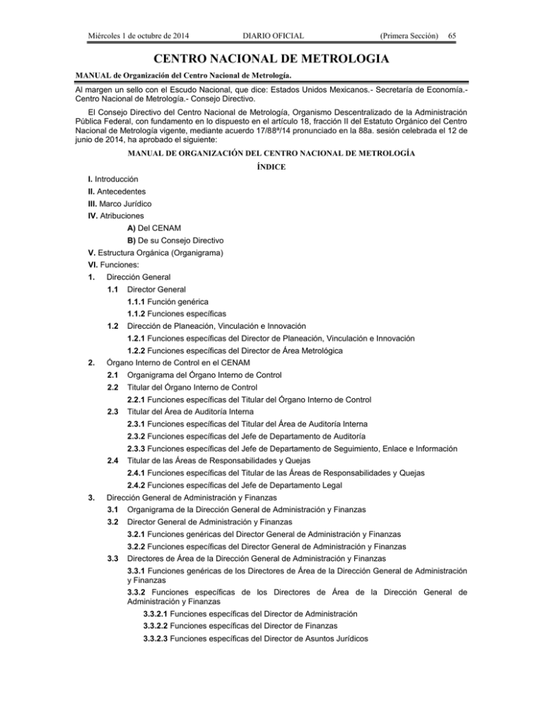 CENTRO NACIONAL DE METROLOGIA