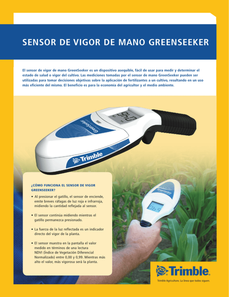 Catálogo Trimble Greenseeker sensor de vigor