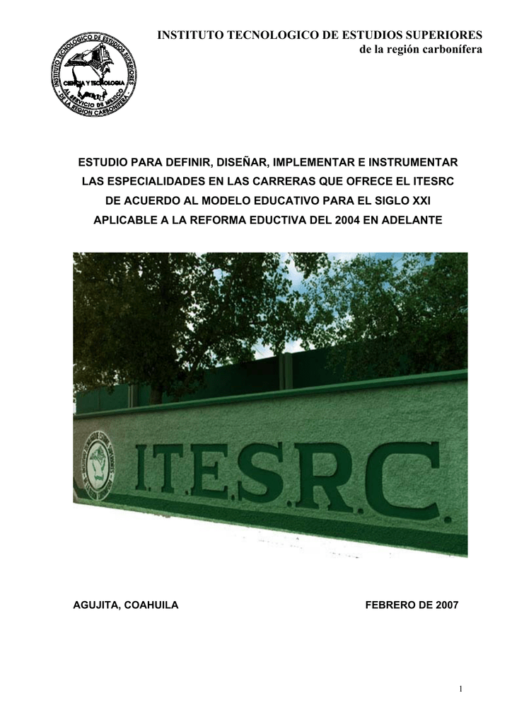 INSTITUTO TECNOLOGICO DE ESTUDIOS SUPERIORES de la región carbonífera