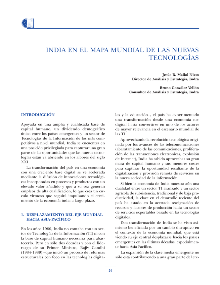 India en el mapa mundial de las nuevas tecnologías