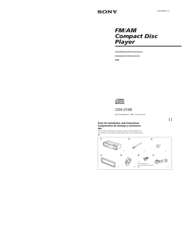 FM Compact Disc Player CDX 2100