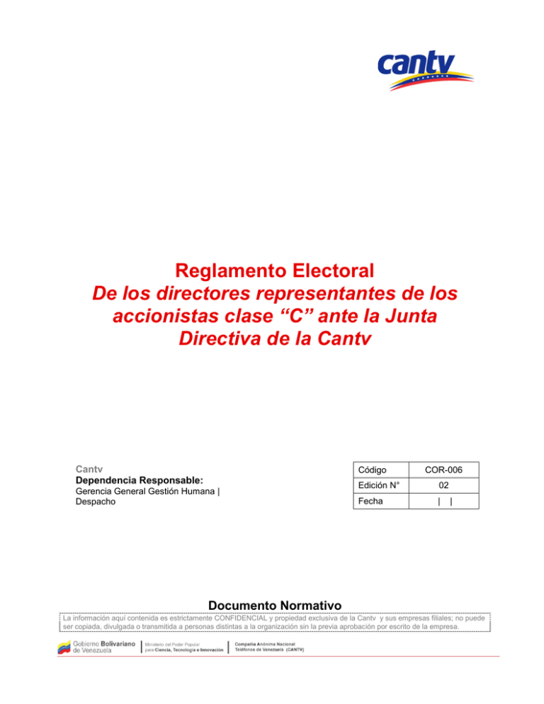 Reglamento Electoral De los directores representantes de los Directiva ...