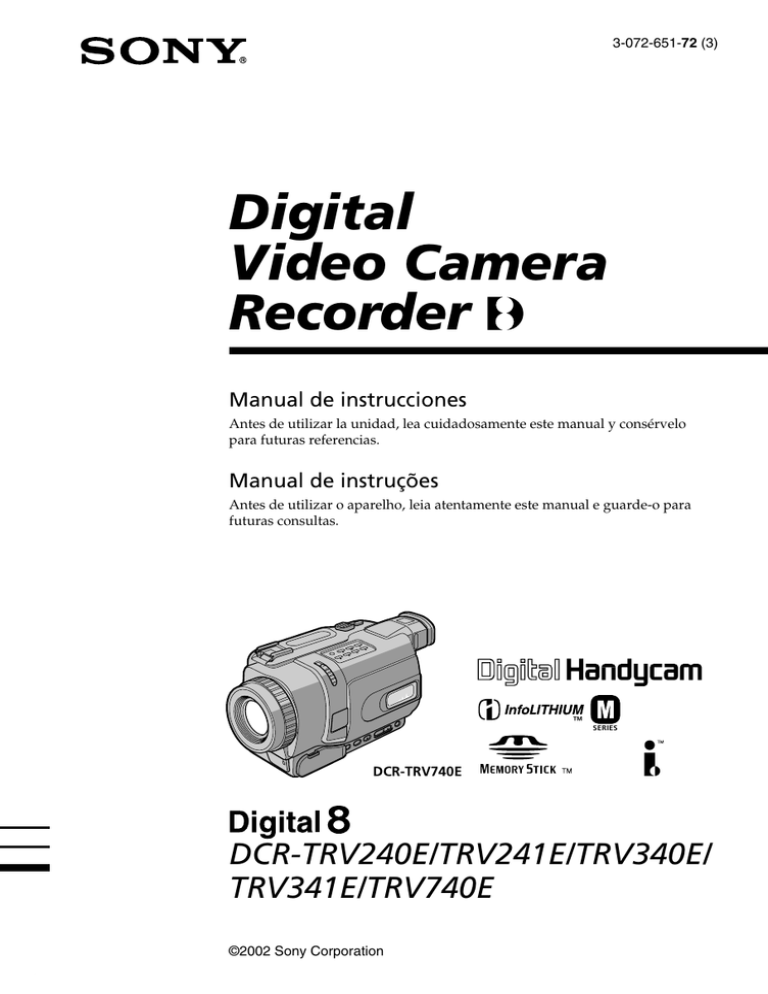 Digital Video Camera Recorder Manual de instrucciones