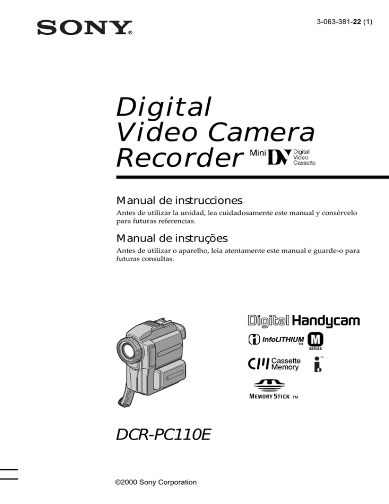 Digital Video Camera Recorder Manual de instrucciones