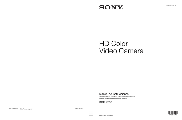HD Color Video Camera Manual de instrucciones