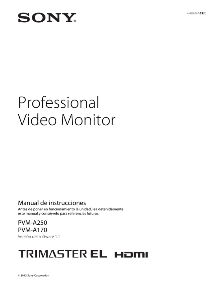 Professional Video Monitor Manual de instrucciones