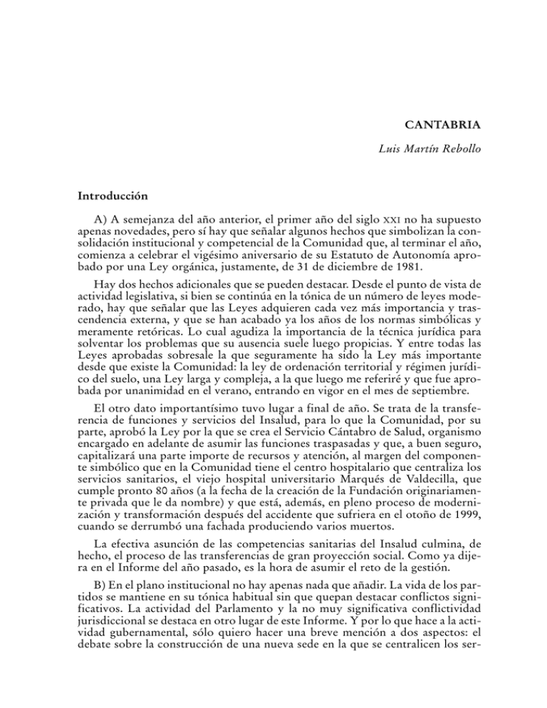 CANTABRIA Introducción Luis Martín Rebollo