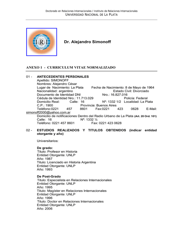 Prof. Dr. Alejandro Simonoff