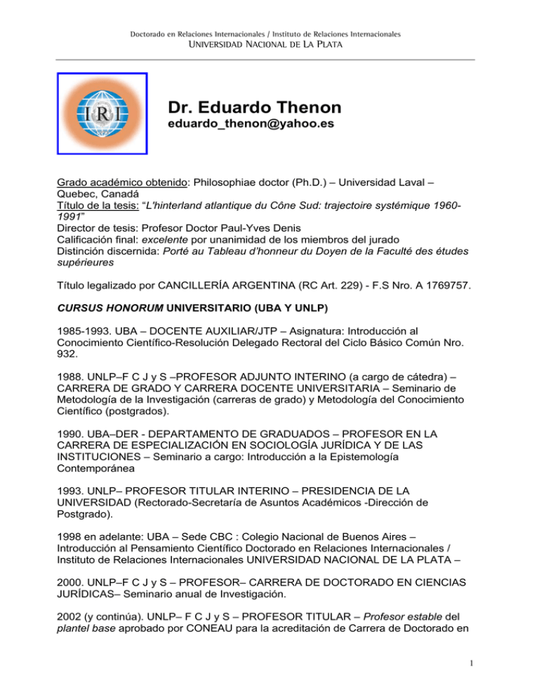 Prof. Dr. Alejandro Simonoff