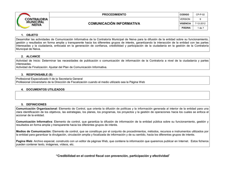 CP-P-02 COMUNICACION INFORMATIVA
