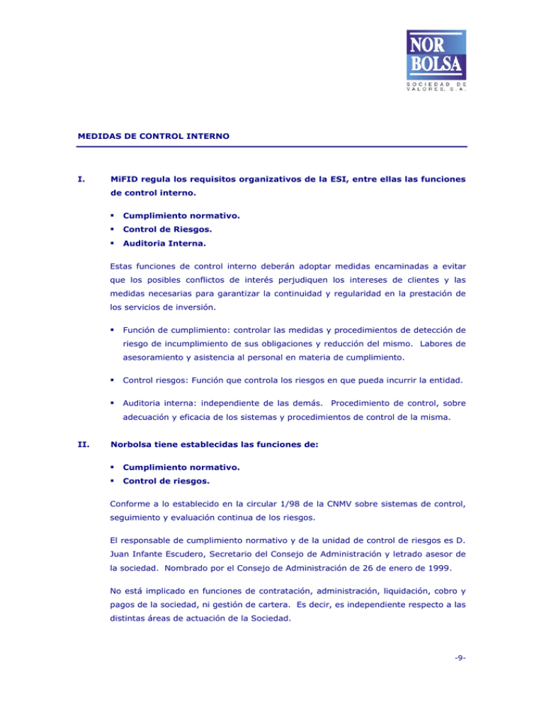 medidas de control interno