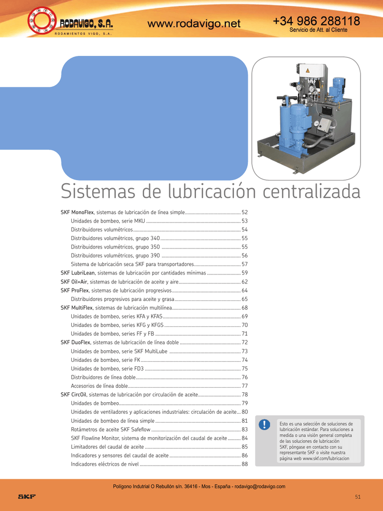 Sistemas de lubricación centralizada