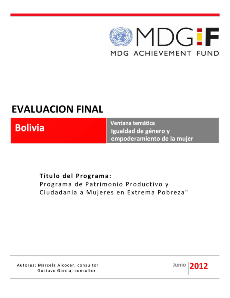 informe Final de evaluación externa