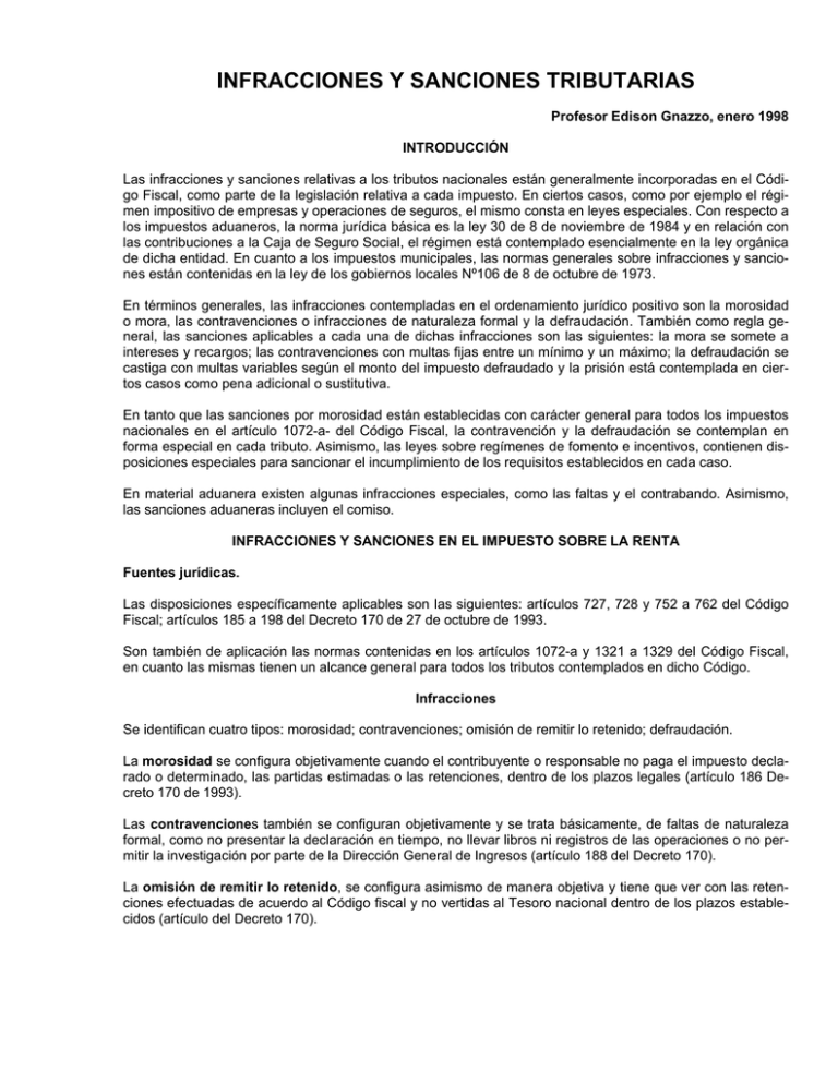 Infracciones Y Sanciones Tributarias